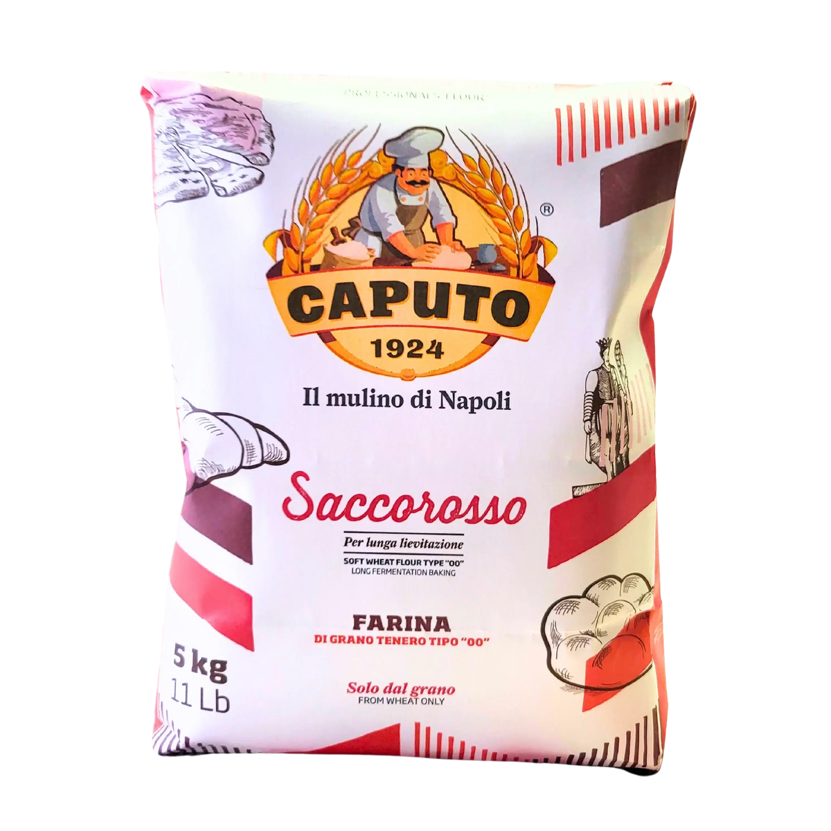 Farine Caputo Type "00" 5kg Saccorosso - Qualité Supérieure — EasyGusto.fr