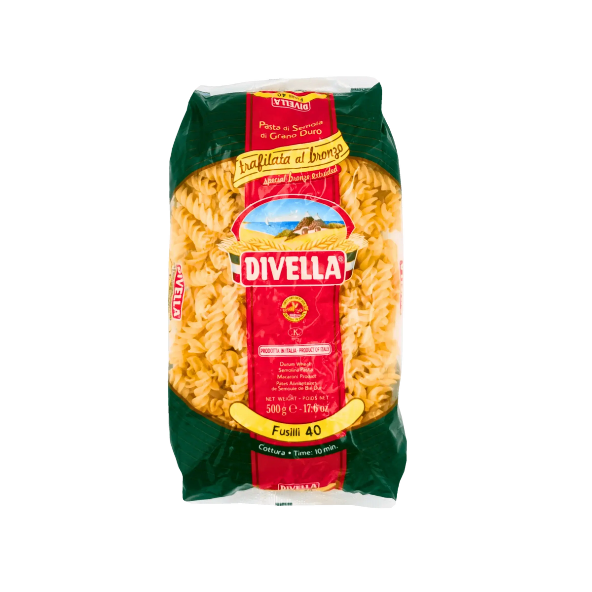 Pâtes Courtes - Fusilli N°40 - Divella - 500g — EasyGusto.fr